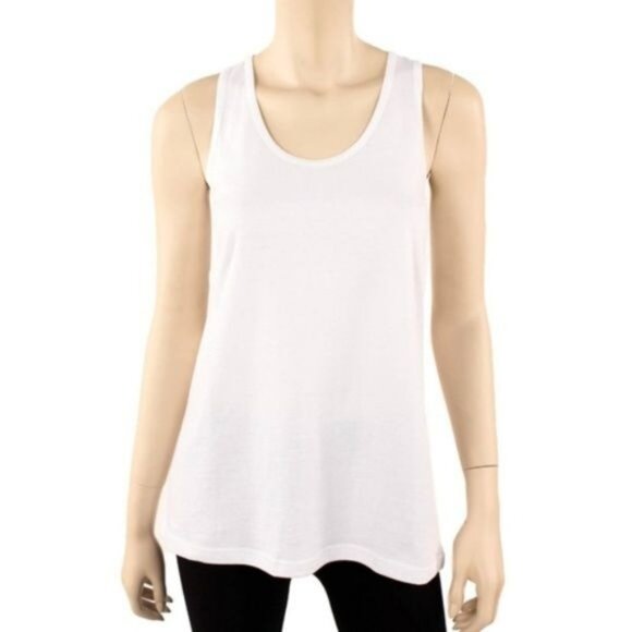 Tops | Basic White Loose Fit Jersey Tank | Poshmark